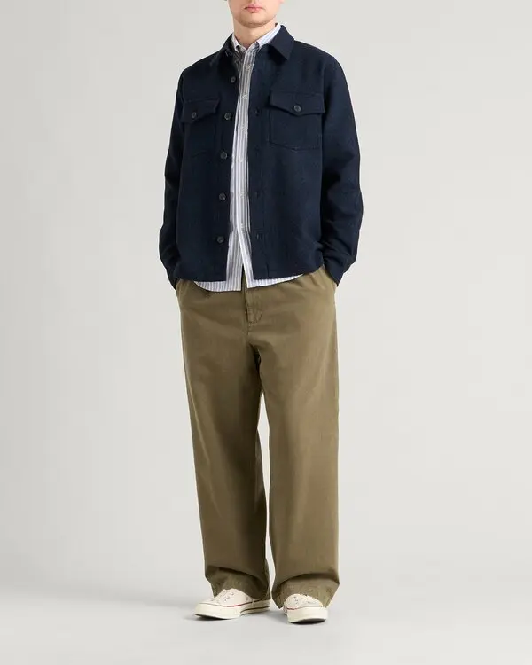Portuguese Flannel Wool Field Tweed Overshirt