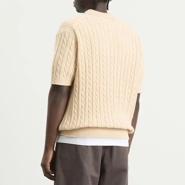 BEAMS Cable Knit Polo