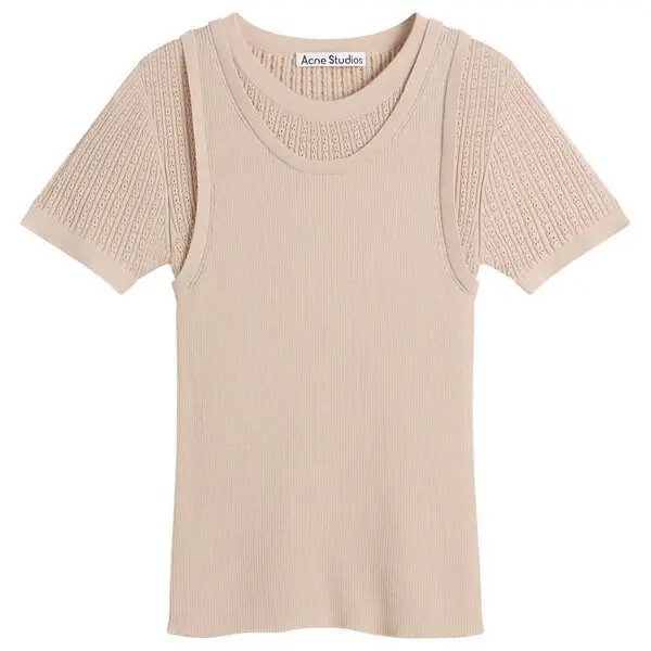 Acne Studios Kred Thin Ribs Layered T-shirt