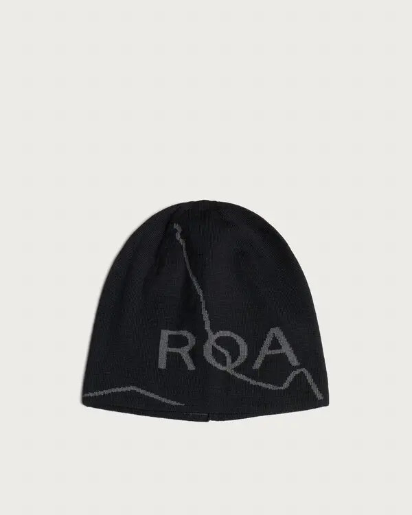 ROA Logo Wool Beanie - Deep Black