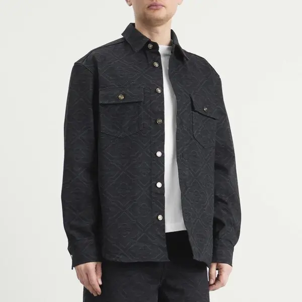 Casablanca Laser Monogram Denim Shirt