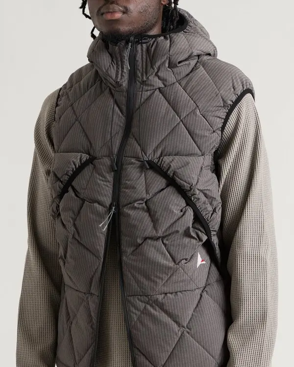 ROA Nuna 800 Fill Power Pinstriped Down Vest Jacket