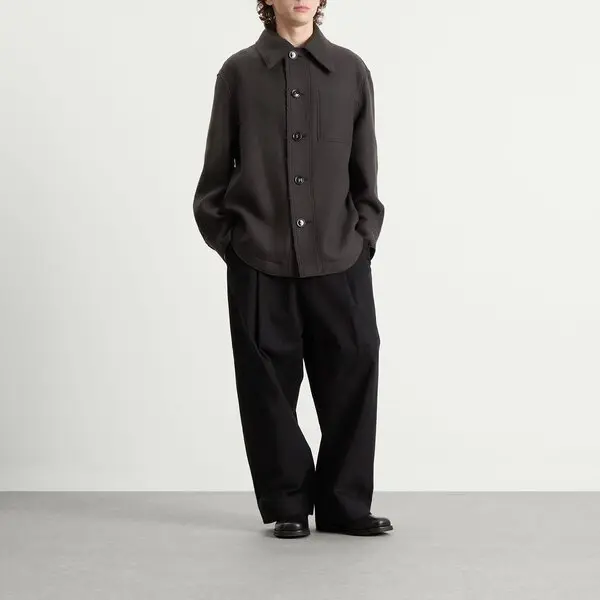 AMI Paris Boiled Wool Gabardine Button-down Jacket