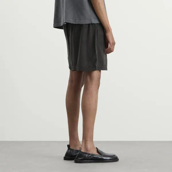 MKI MIYUKI ZOKU Ribbed Cupro Wide Leg Shorts