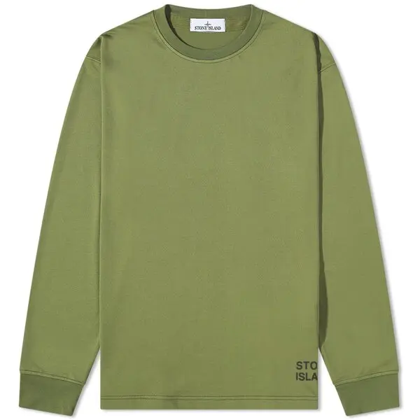 Stone Island Logo Sleeve Logo T-shirt - Olive