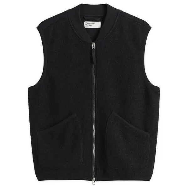 Universal Works Wool Fleece Zip Waistcoat Jacket