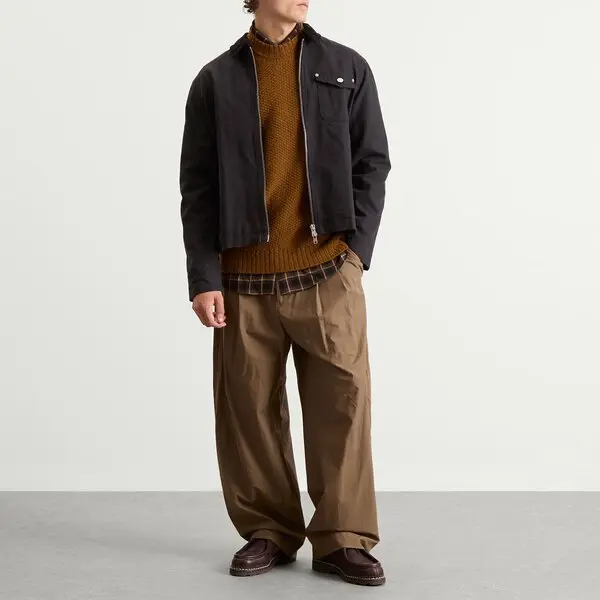 John Smedley Couper Moss Stitch British Wool Jumper