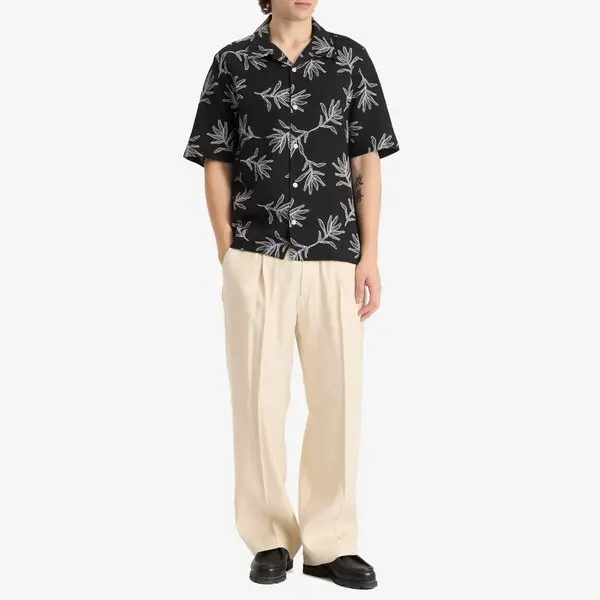Nn07 Ole Botanical Print Shorts Sleeve Shirt