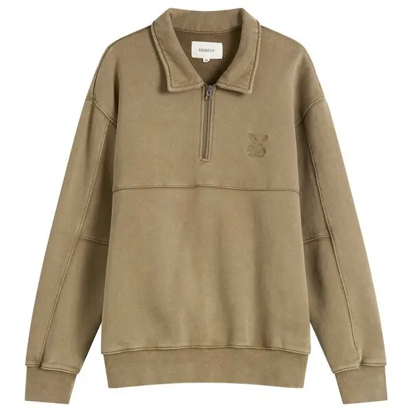 HERESY Green Quarter Zip Sweatshirt