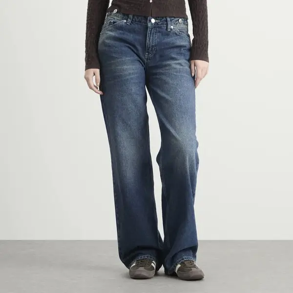 PEACHY DEN Goldie Wide Leg Jeans