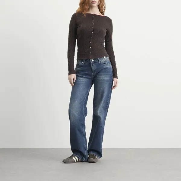 PEACHY DEN Goldie Wide Leg Jeans