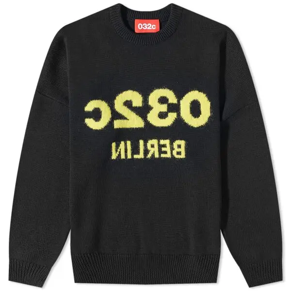 032C Fuzzy 'selfie' Crew Knit Sweatshirt