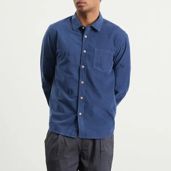 Folk Embroidery Direction Babycord Shirt