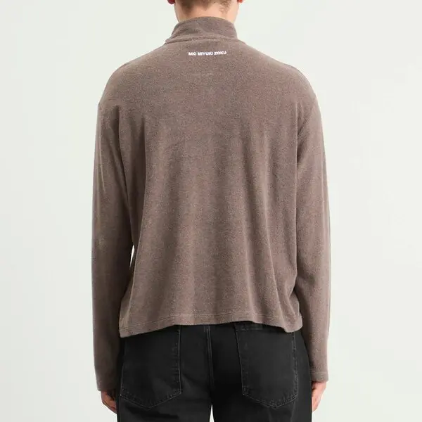MKI MIYUKI ZOKU Towelling Quarter Zip Sweatshirt