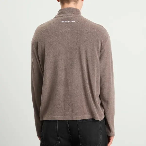 MKI MIYUKI ZOKU Towelling Quarter Zip Sweatshirt