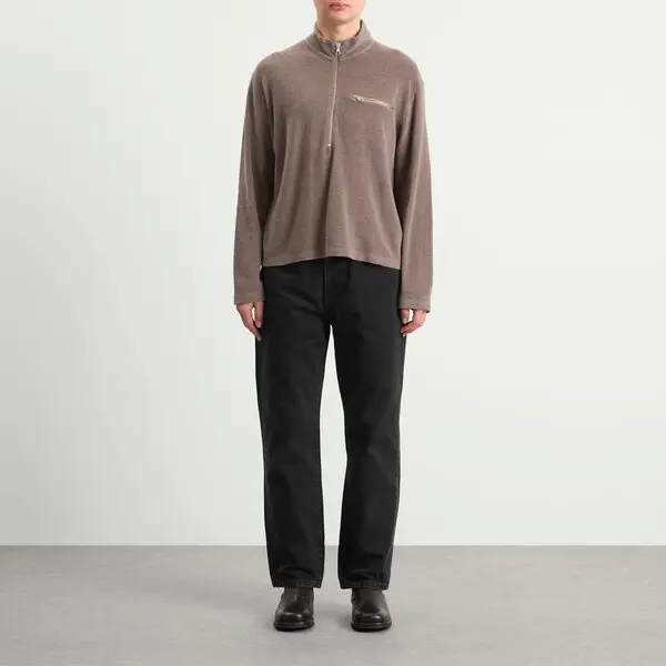 MKI MIYUKI ZOKU Towelling Quarter Zip Sweatshirt