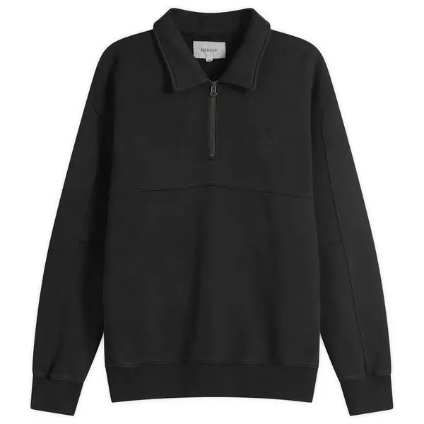 HERESY Green Quarter Zip Sweatshirt - Ash