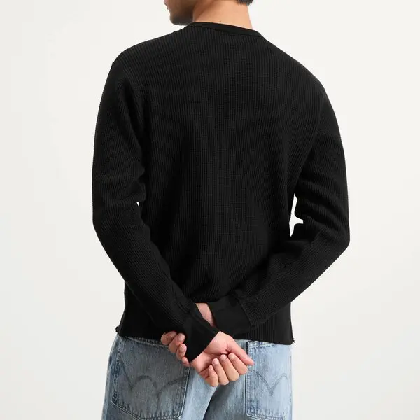 BEAMS Waffle Crew Neck Sweatshirt