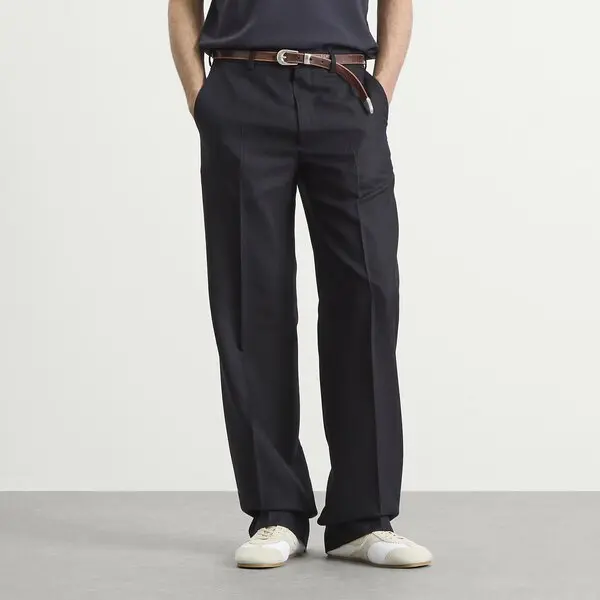 Dries Van Noten Pinstripe Worsted Wool Trouser