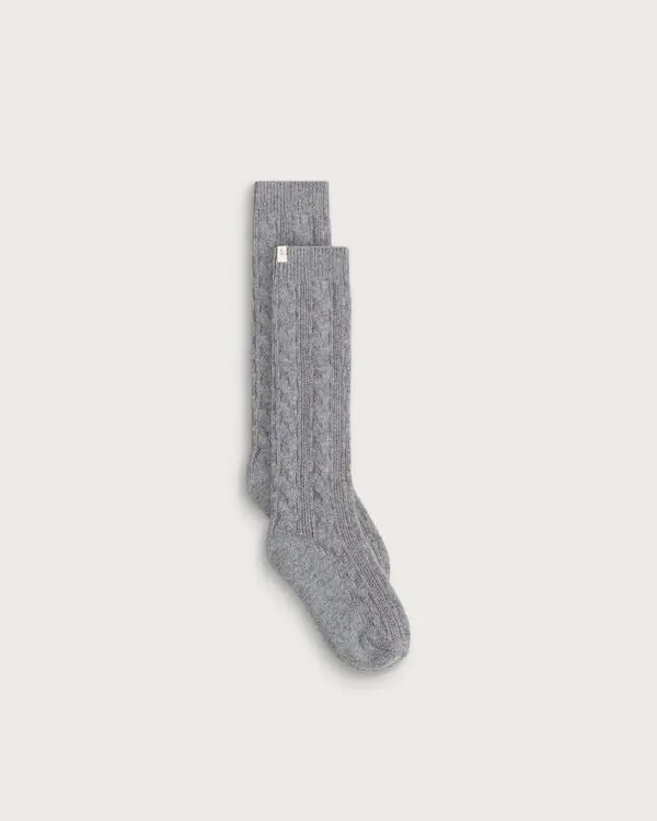 DAMSON MADDER Cable Knit Long Cosy Sock