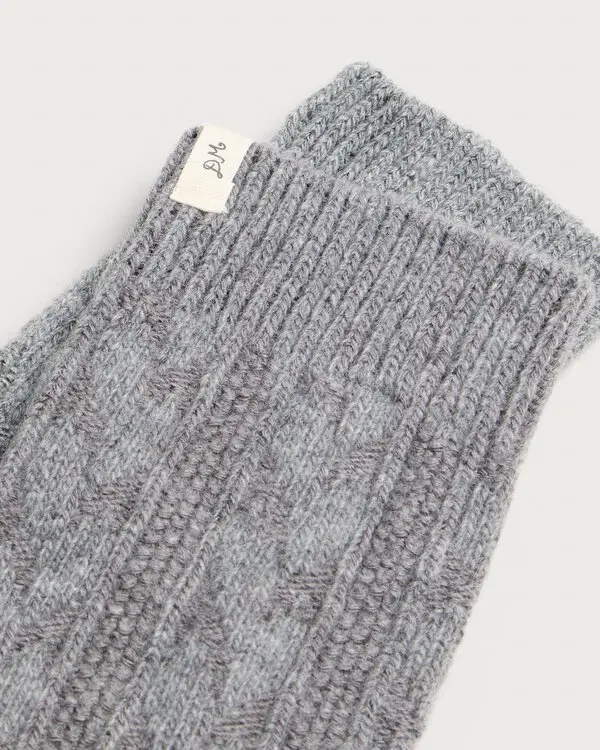 DAMSON MADDER Cable Knit Long Cosy Sock