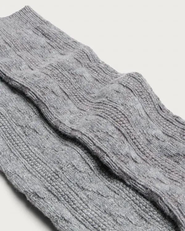DAMSON MADDER Cable Knit Long Cosy Sock