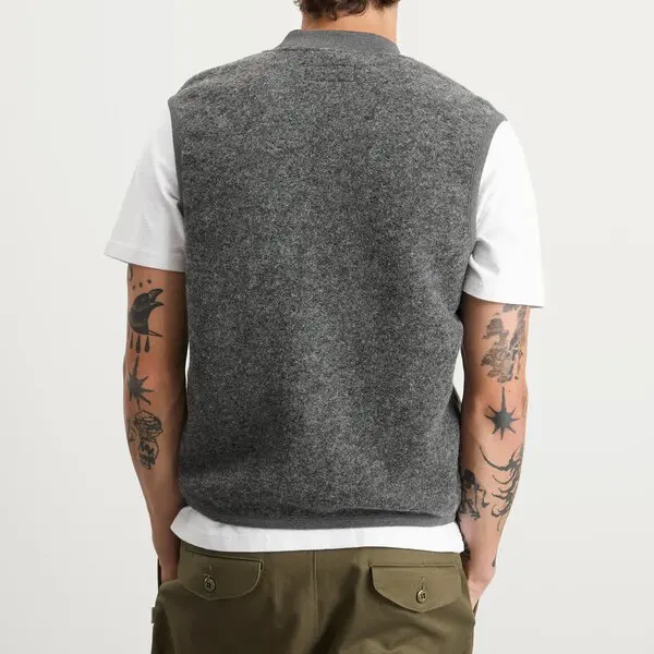 Universal Works Wool Fleece Zip Waistcoat Presented Jacket