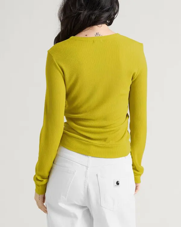 FRUITY BOOTY Sheer Knit V-neck Jumper