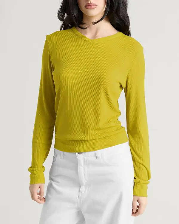 FRUITY BOOTY Sheer Knit V-neck Jumper