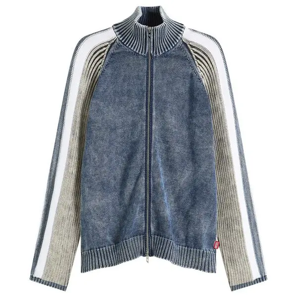 DIESEL® Indigo Knit Zip Cardigan