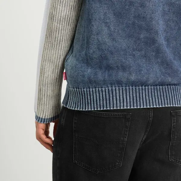 DIESEL® Indigo Knit Zip Cardigan