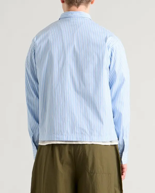 BEAMS Stripe Zip Shirt