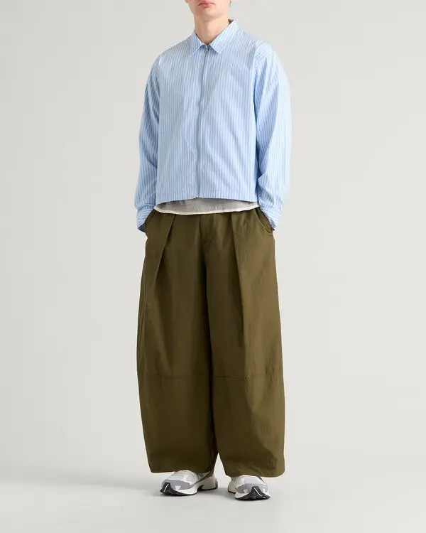 BEAMS Stripe Zip Shirt