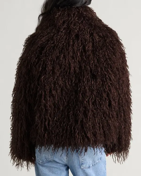 PEACHY DEN Patti Faux Fur Coat Jacket