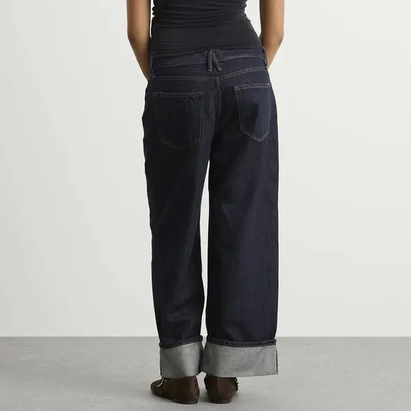 Good American Good Standard Baggy Cuffed Jeans