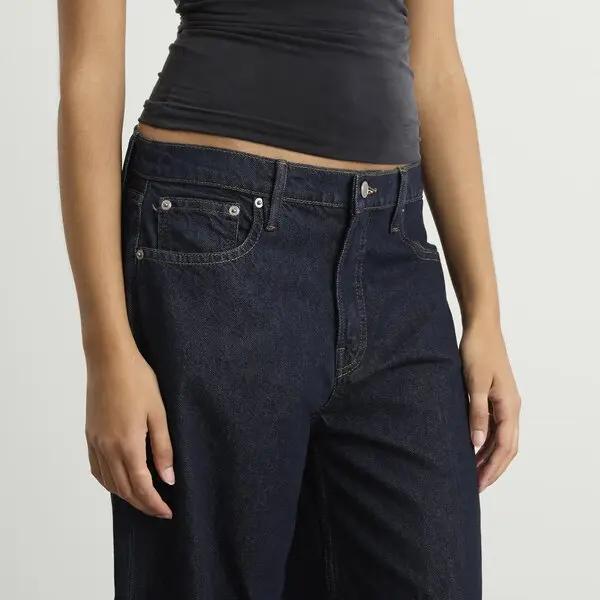 Good American Good Standard Baggy Cuffed Jeans