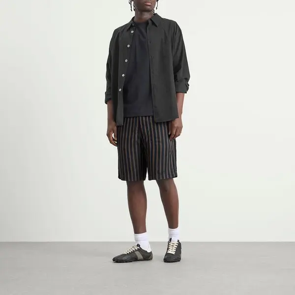 Dries Van Noten Stripe Cupro Shorts