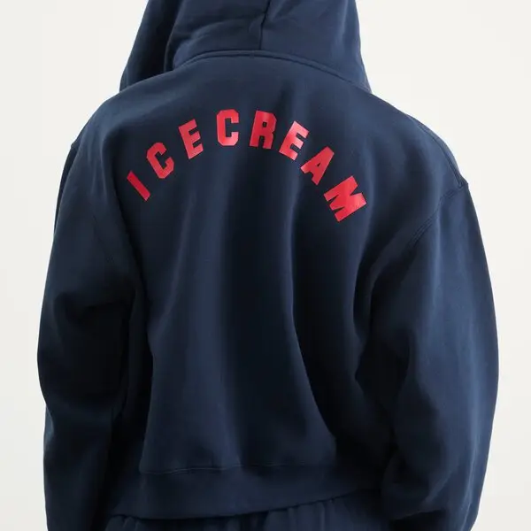 ICECREAM Cone Cropped Zip Through Hoodie