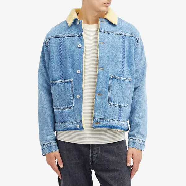 Drole De Monsieur Lined Denim Trucker Jacket