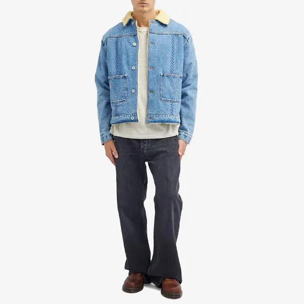 Drole De Monsieur Lined Denim Trucker Jacket