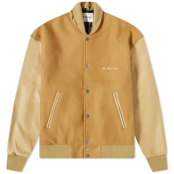MKI MIYUKI ZOKU College Varsity Jacket - Camel
