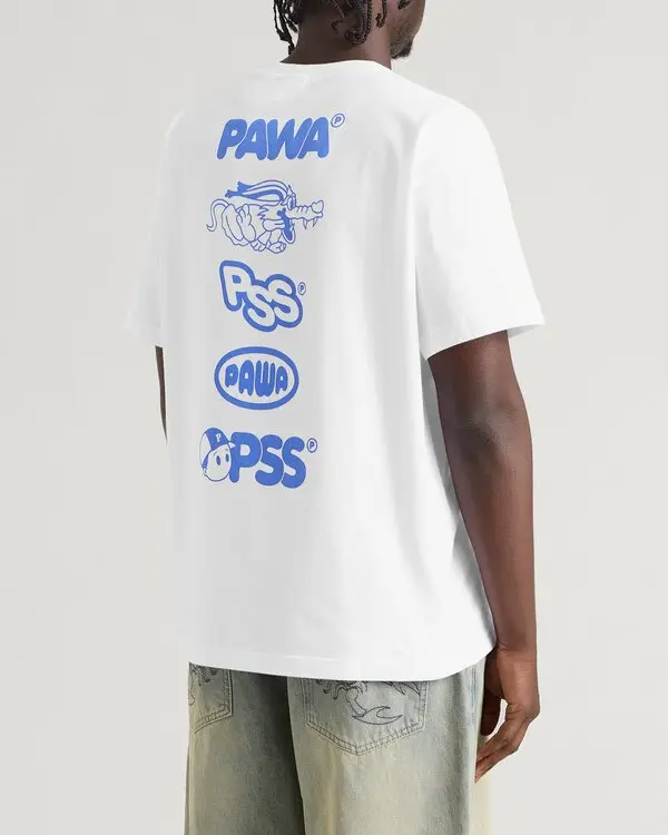 PAWA SPEED SPORTS Bare Logos Pocket T-shirt