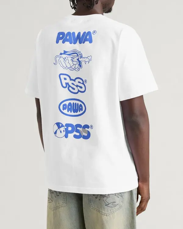 PAWA SPEED SPORTS Bare Logos Pocket T-shirt