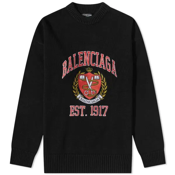 Balenciaga University Logo Crew Sweatshirt