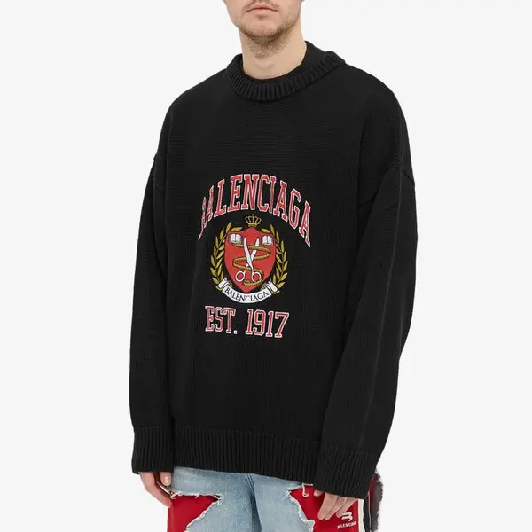 Balenciaga University Logo Crew Sweatshirt