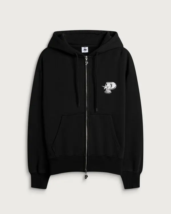 PAWA SPEED SPORTS Dragon Doggo Spiral Zip Hoodie - Black