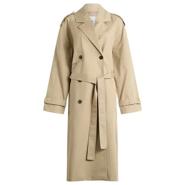 ANINE BING Rickie Maxi Trench Jacket - Beige