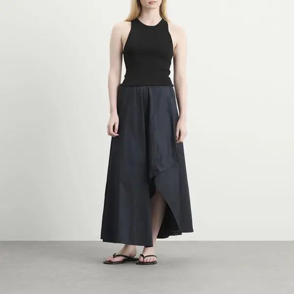 ST. AGNI Knit Bodice Asymm Dress