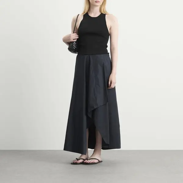 ST. AGNI Knit Bodice Asymm Dress