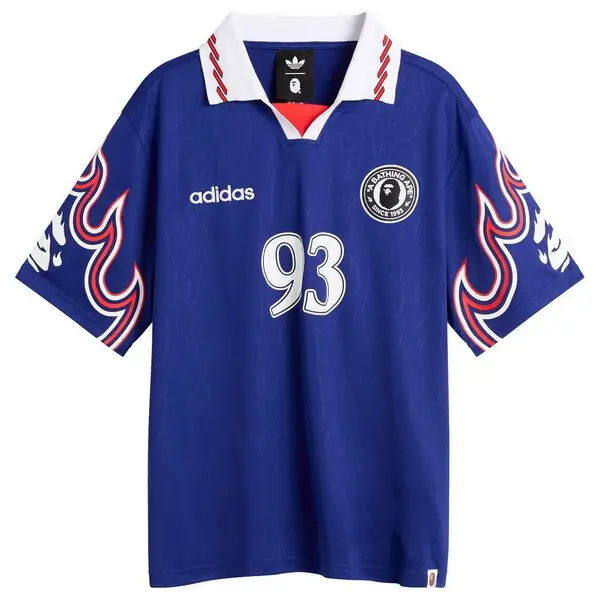 Adidas X A Bathing Ape Football Flame Jersey T-shirt